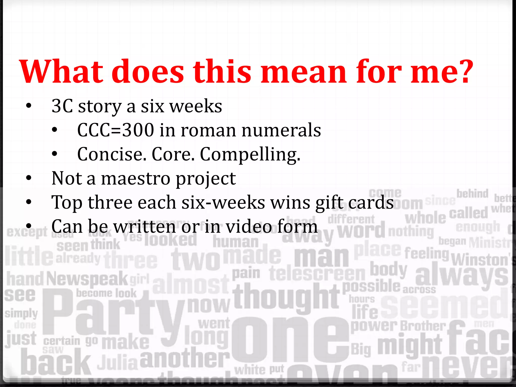 300 word stories | PPTX