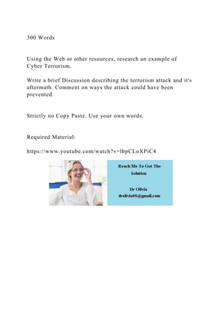 300 WordsUsing the Web or other resources, research an example.docx