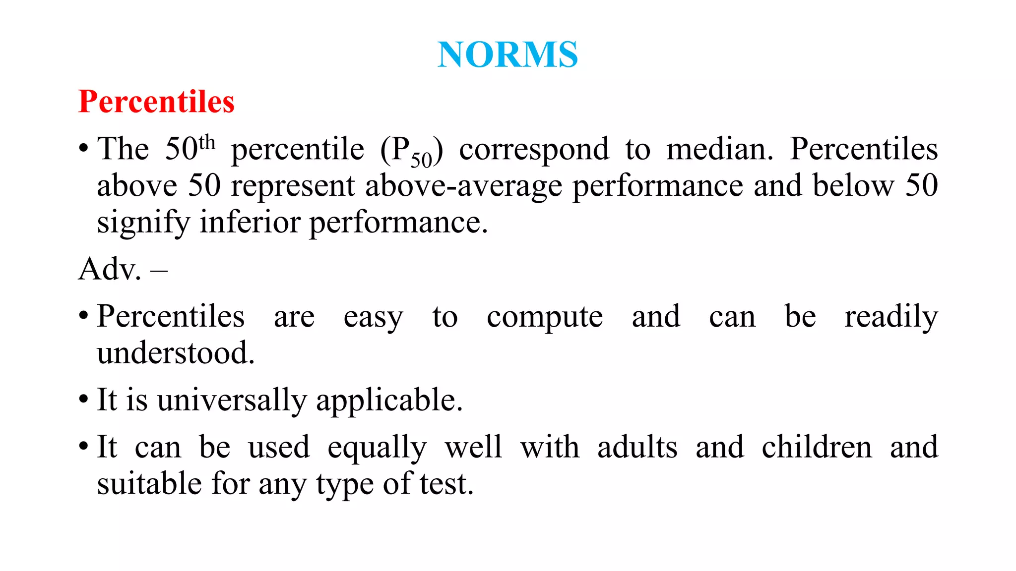 Norms and the Meaning of Test Scores | PPTX
