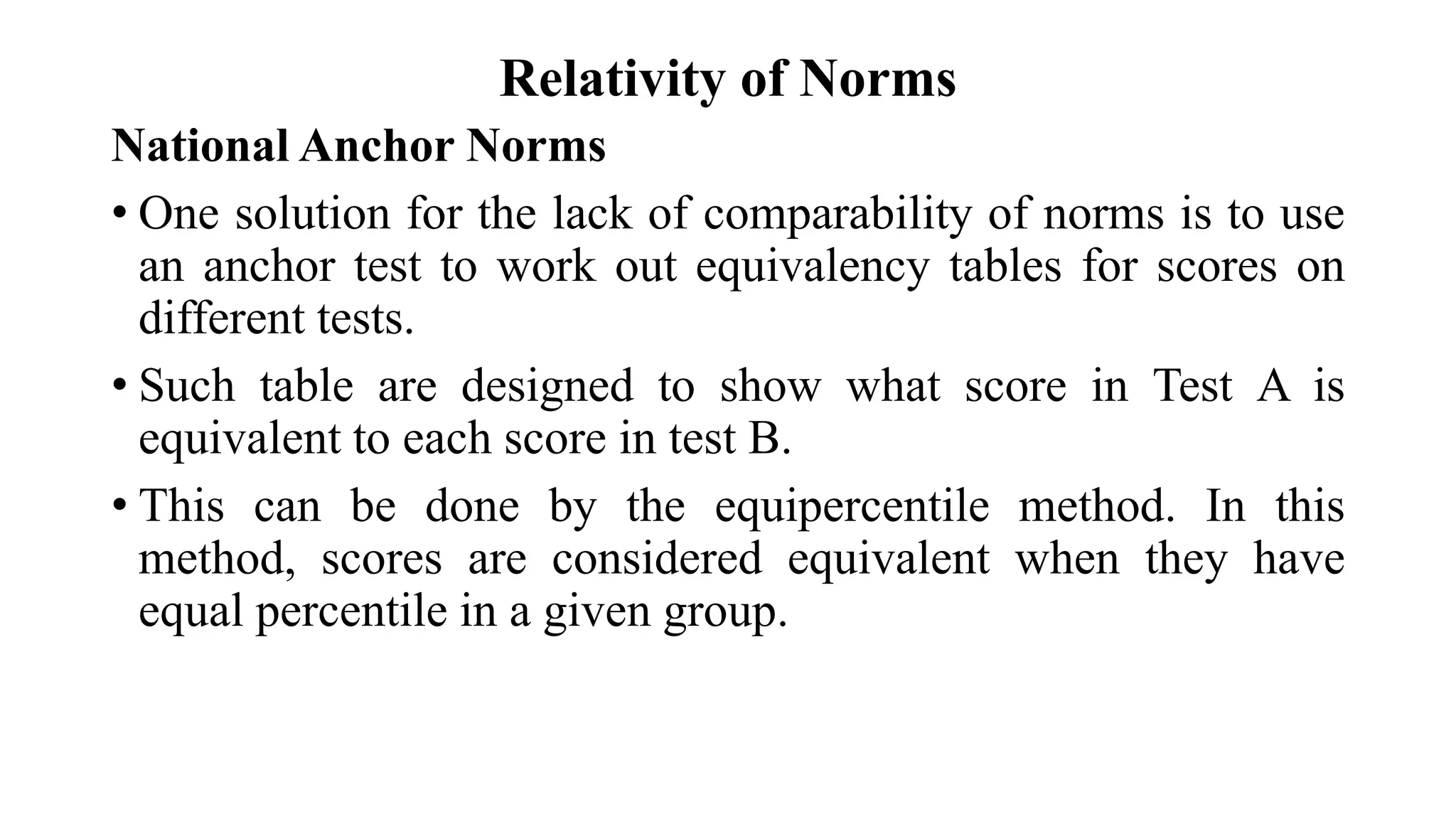 Norms and the Meaning of Test Scores | PPTX
