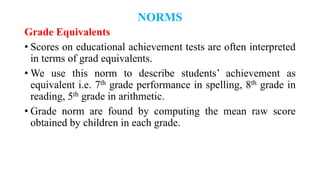 Norms and the Meaning of Test Scores | PPTX