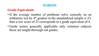 Norms and the Meaning of Test Scores | PPTX