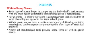 Norms and the Meaning of Test Scores | PPTX