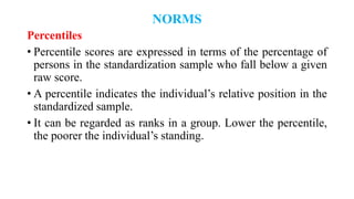 Norms and the Meaning of Test Scores | PPTX