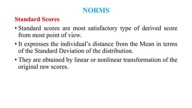 Norms and the Meaning of Test Scores | PPTX