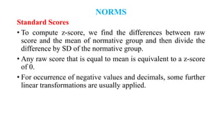 Norms and the Meaning of Test Scores | PPTX
