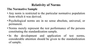 Norms and the Meaning of Test Scores | PPTX