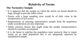 Norms and the Meaning of Test Scores | PPTX