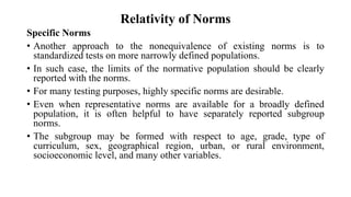 Norms and the Meaning of Test Scores | PPTX