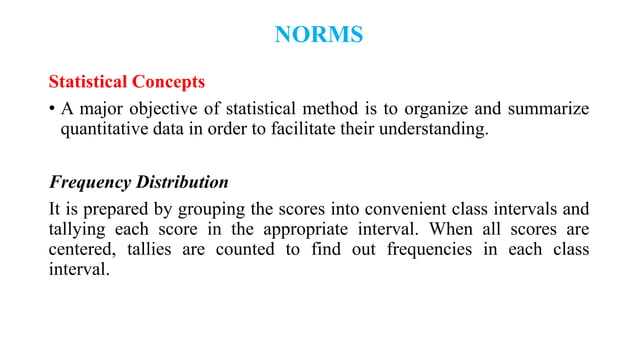 Norms and the Meaning of Test Scores | PPTX