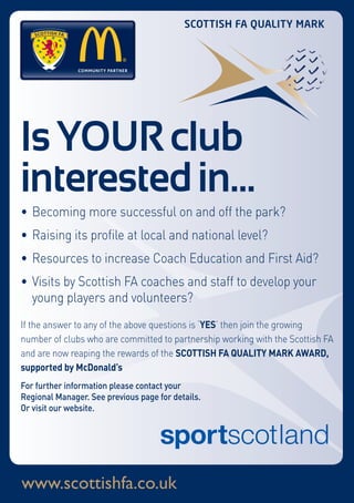 Scottish FA Player Pathway 4v4 | PDF