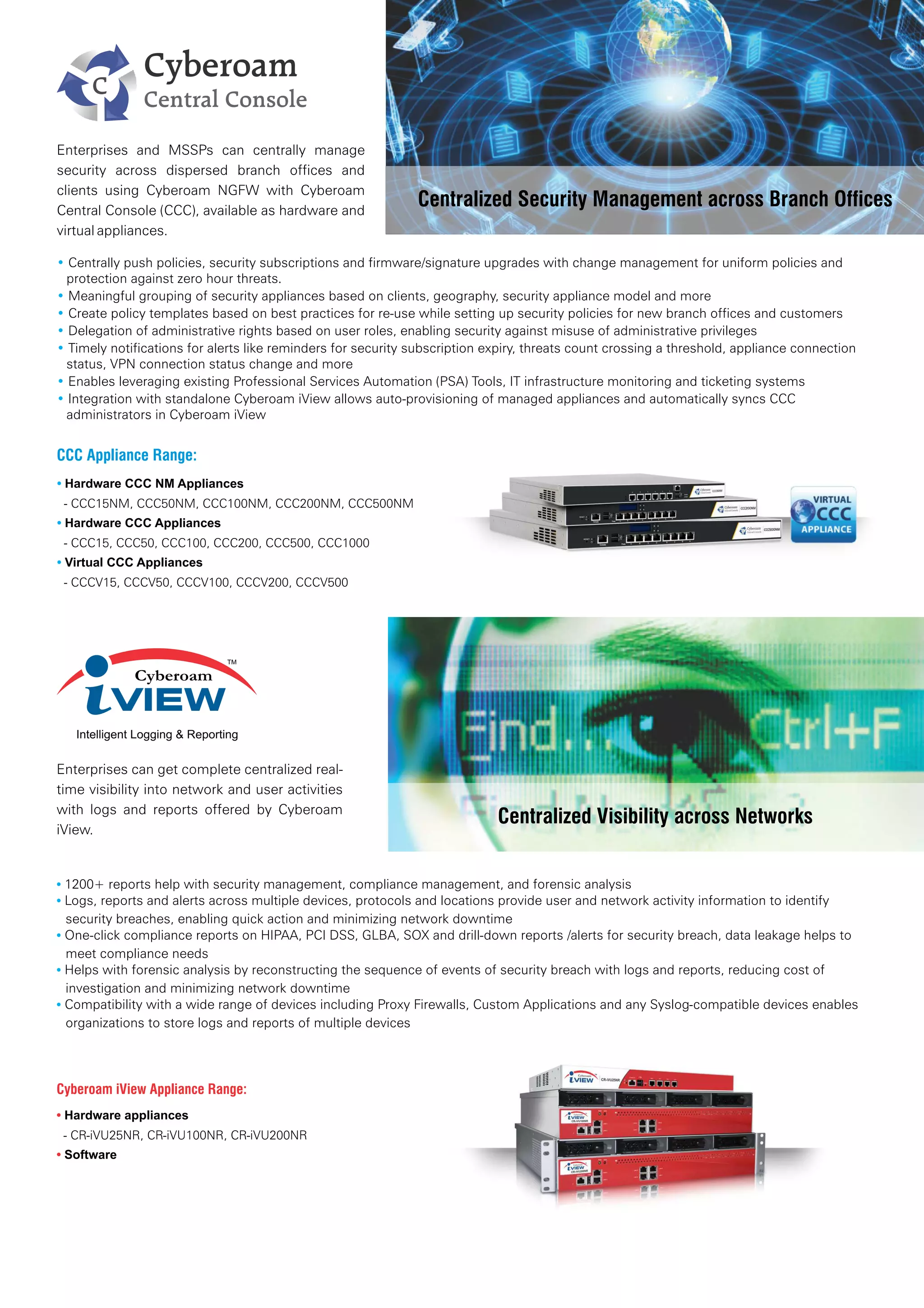 CyberoamBrochure | PDF | Information and Network Security | Computing