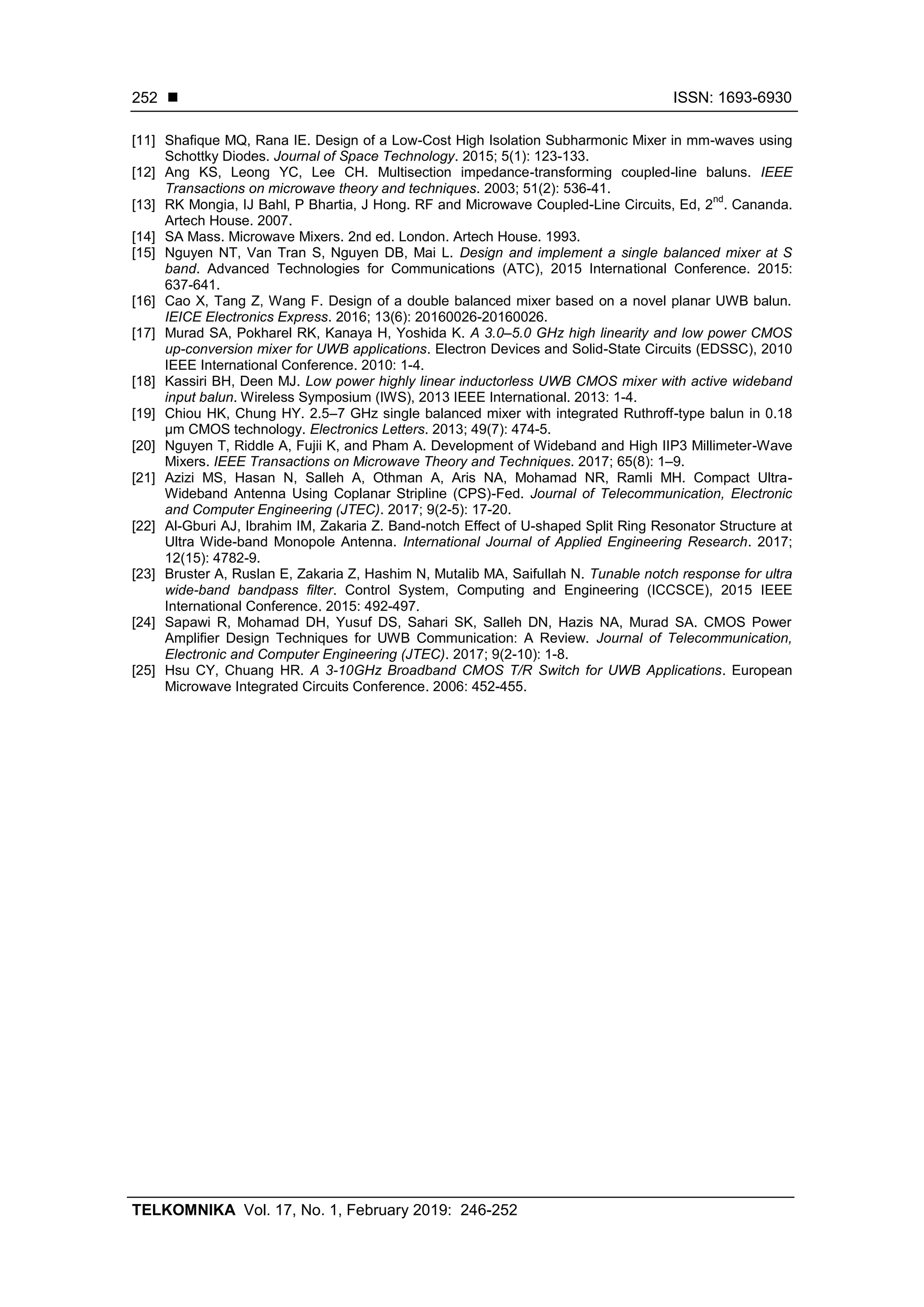 A coupled-line balun for ultra-wideband single-balanced diode mixer | PDF