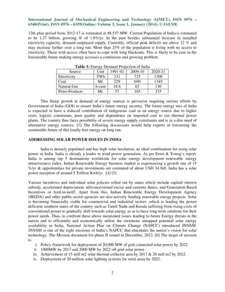 POTENTIAL STUDY ADDRESSING SHORTAGE OF POWER AND ECONOMIC GROWTH ...