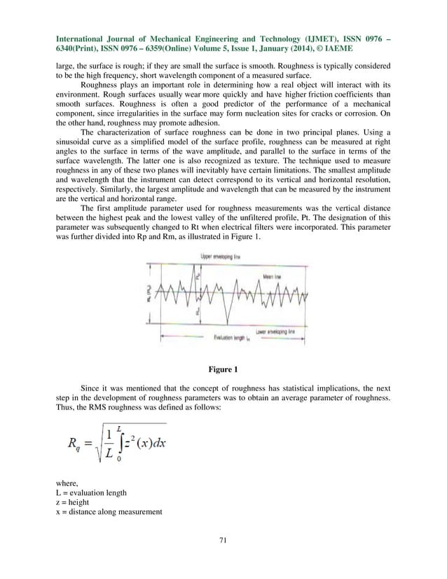 EXPERIMENTAL VERIFICATION OF HONING PROCESS PARAMETERS ON SURFACE ROUGHNESS WITH FORM TALYSURF ...