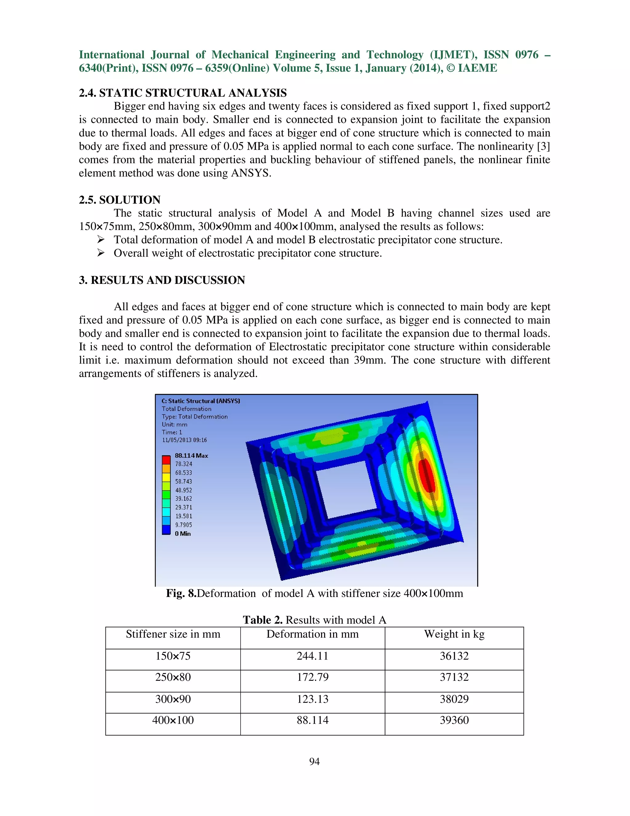 DESIGN AND OPTIMIZATION OF ELECTROSTATIC PRECIPITATOR USING FINITE ELEMENT ANALYSIS TOOL | PDF