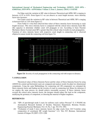 ESTIMATION OF STRESS INTENSITY FACTOR (SIF) ON CRACK COMPONENT BY USING FINITE ELEMENT ANALYSIS ...