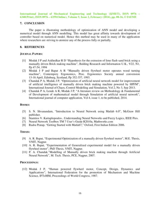 EXTRACTION OF NUMERICAL MODEL THROUGH OPTIMIZATION OF ANN MODEL FOR ...