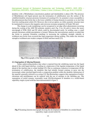 METALLURGICAL BEHAVIOUR OF AISI 304 STEEL BUTT WELDS UNDER SEGREGATION | PDF
