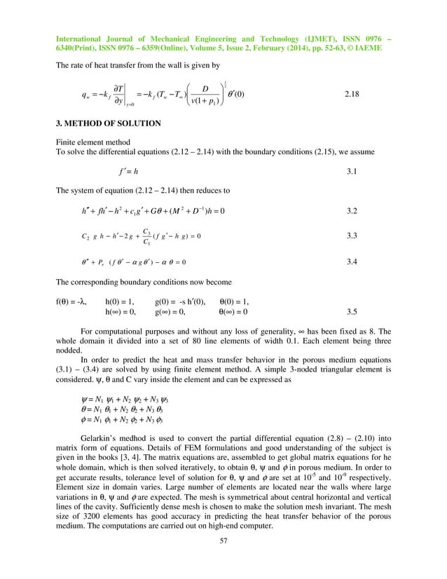 HYDROMAGNETIC MIXED CONVECTION MICRO POLAR FLOW DRIVEN BY A POROUS STRETCHING SHEET – A FINITE ...
