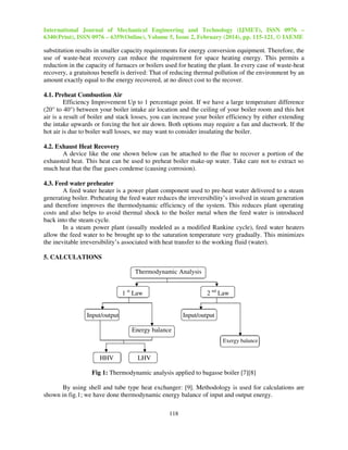 WASTE HEAT RECOVERY TO INCREASE BOILER EFFICIENCY USING BAGASSE AS FUEL ...