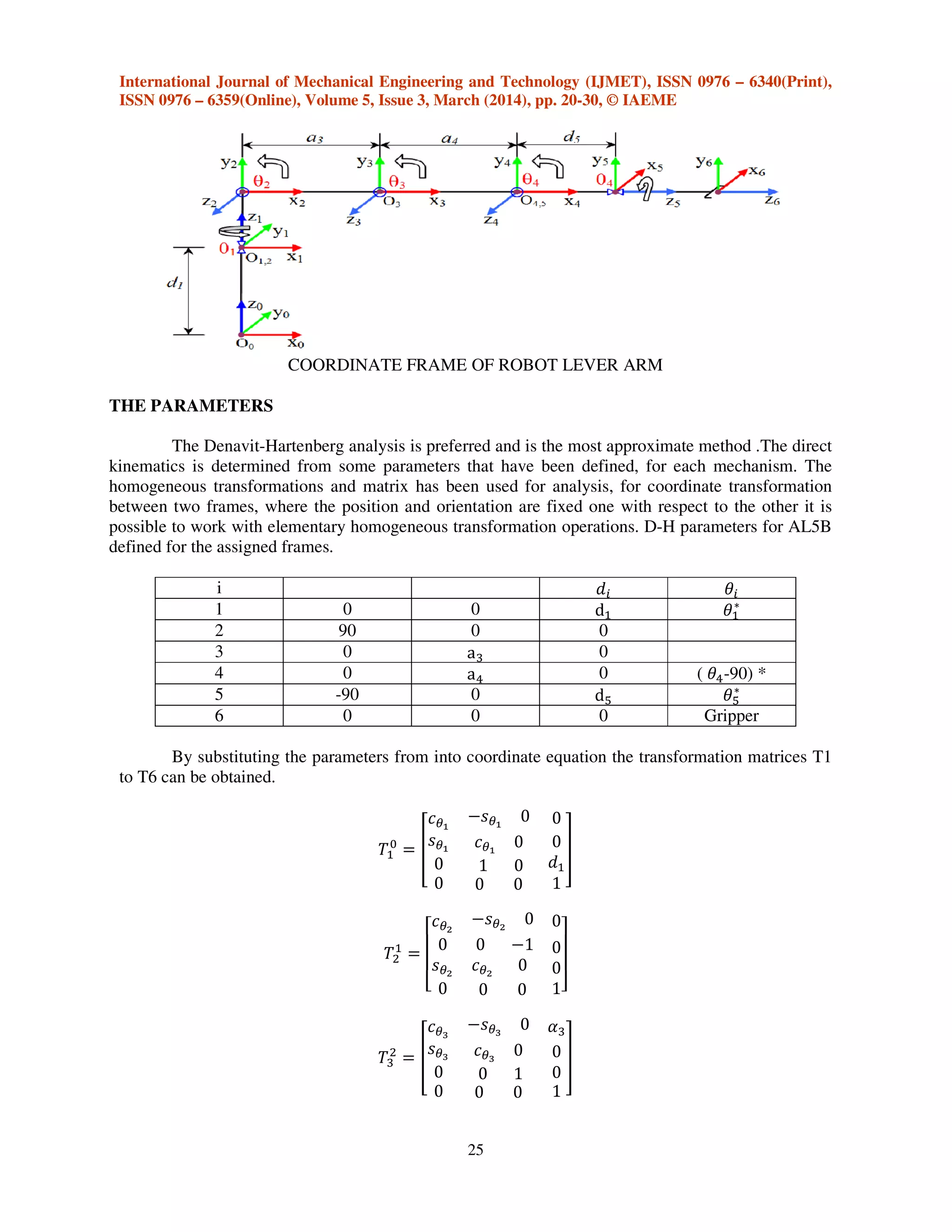 ADVANCEMENT AND STIMULATION OF FIVE DEGREE OF FREEDOM ROBOT LEVER ARM | PDF