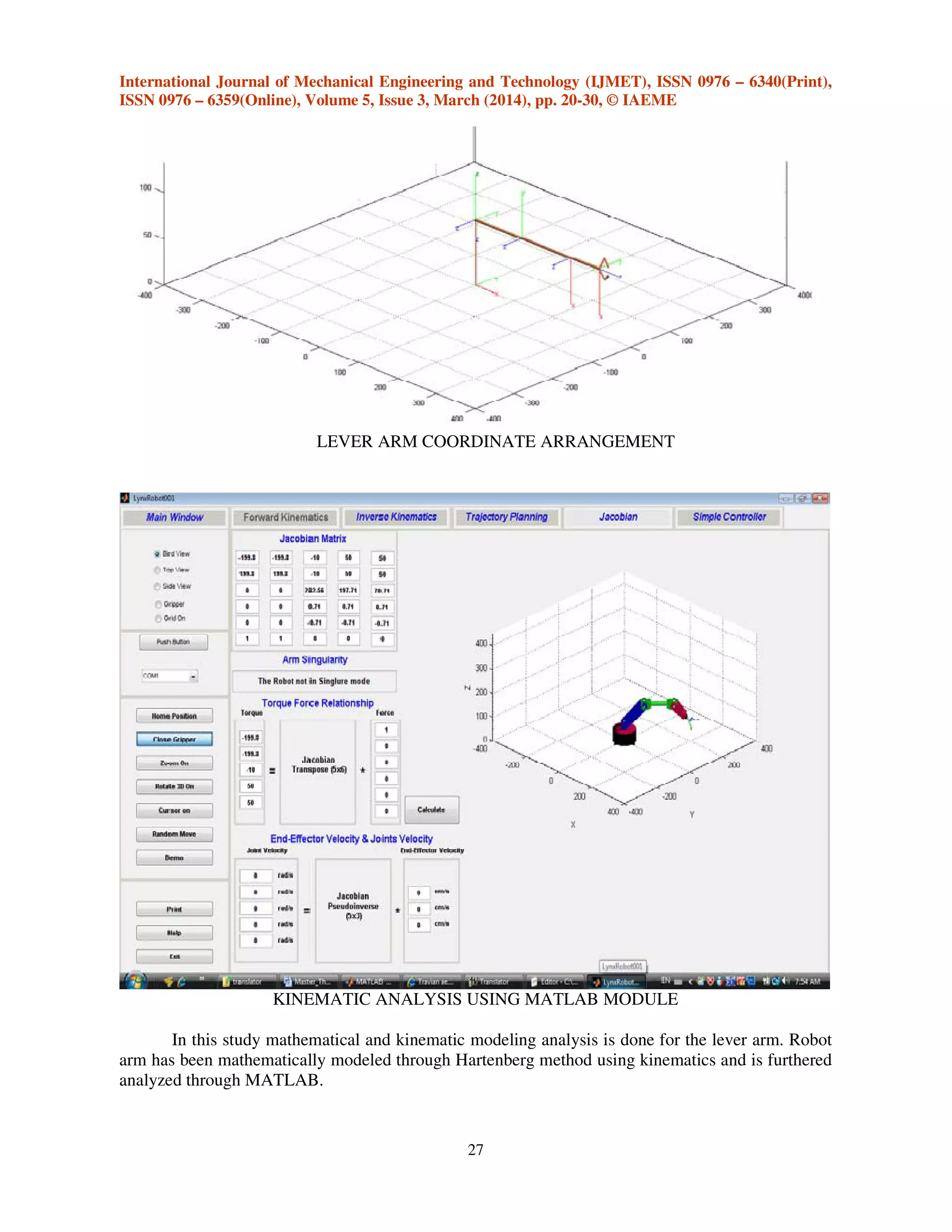 ADVANCEMENT AND STIMULATION OF FIVE DEGREE OF FREEDOM ROBOT LEVER ARM | PDF