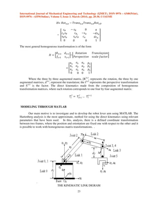 ADVANCEMENT AND STIMULATION OF FIVE DEGREE OF FREEDOM ROBOT LEVER ARM | PDF