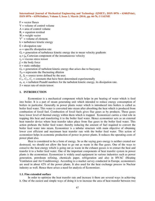 CFD ANALYSIS OF ECONOMIZER TO OPTIMIZE HEAT TRANSFER | PDF