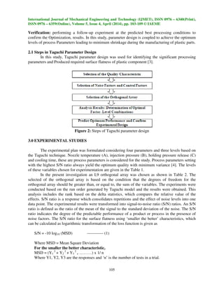 EFFECT OF PROCESS PARAMETERS ON FLATNESS OF PLASTIC COMPONENT | PDF