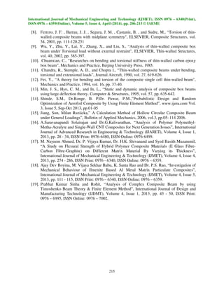 PROBABILISTIC DESIGN AND RANDOM OPTIMIZATION OF HOLLOW CIRCULAR COMPOSITE STRUCTURE BY USING ...