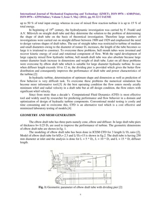 EFFECT OF DIFFUSER LENGTH ON PERFORMANCE CHARACTERISTICS OF ELBOW DRAFT ...