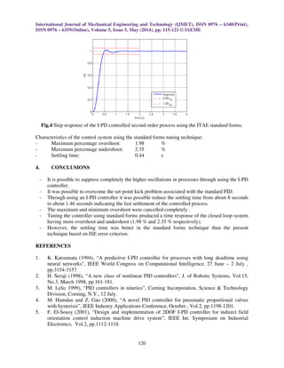 TUNING OF AN I-PD CONTROLLER USED WITH A HIGHLY OSCILLATING SECOND-ORDER PROCESS | PDF