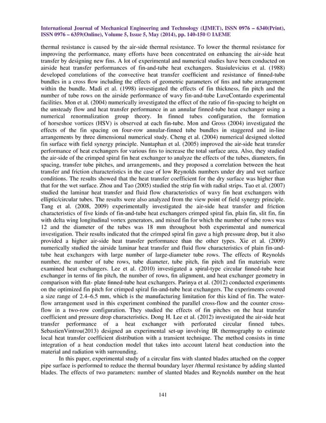 CIRCULAR FINS WITH SLANTED BLADES: UNIFORM HEAT FLUX AND ISOTHERMAL ...