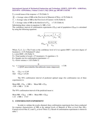 THE EFFECT OF DIFFERENT WIRE ELECTRODES ON THE MRR OF MS WORKPIECE ...