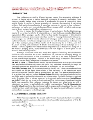 NUMERICAL SIMULATION OF ENHANCEMENT OF HEAT TRANSFER IN A TUBE WITH AND ...