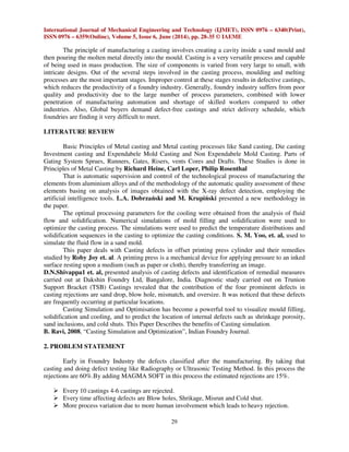NEW APPROACH TO CASTING DEFECTS CLASSIFICATION AND OPTIMIZATION BY ...