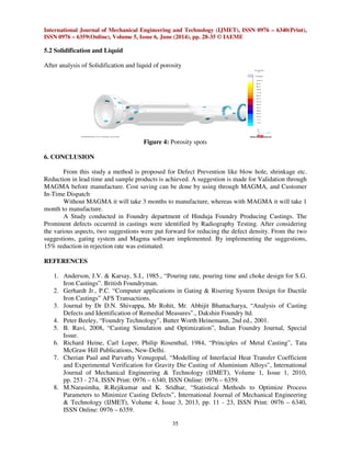 NEW APPROACH TO CASTING DEFECTS CLASSIFICATION AND OPTIMIZATION BY MAGMA SOFT | PDF