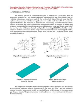 FINITE ELEMENT METHODOLOGY OF RESIDUAL STRESS IN BUTT WELDING OF TWO SIMILAR SPECIMENS | PDF