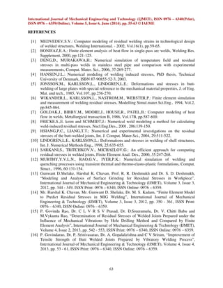 FINITE ELEMENT METHODOLOGY OF RESIDUAL STRESS IN BUTT WELDING OF TWO SIMILAR SPECIMENS | PDF