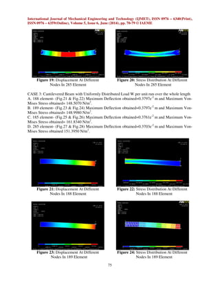 DEFLECTION AND STRESS ANALYSIS OF A BEAM ON DIFFERENT ELEMENTS USING ...