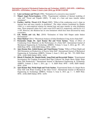 EFFECT OF WATER DEPTH AT 30˚ INCLINED CONDENSING COVER IN THE ...