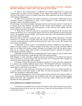 NUMERICAL SIMULATION OF FORCED CONVECTION HEAT TRANSFER ENHANCEMENT BY POROUS PIN FINS IN ...