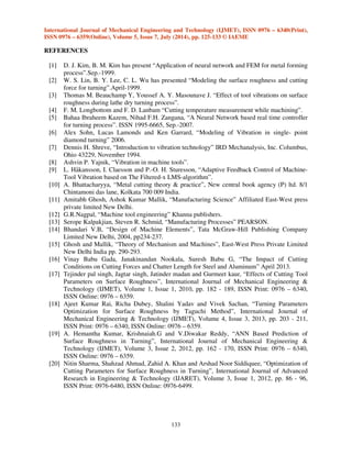 PREDICTION OF VIBRATIONS, CUTTING FORCE OF SINGLE POINT CUTTING TOOL BY USING ARTIFICIAL NEURAL ...