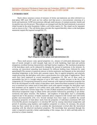 DEVELOPMENT OF DUAL PHASE STEEL AND DETERMINATION OF IT'S MECHANICAL ...