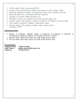 CV - Gunjan Sharma | DOCX | Business Accounting & Finance | Business