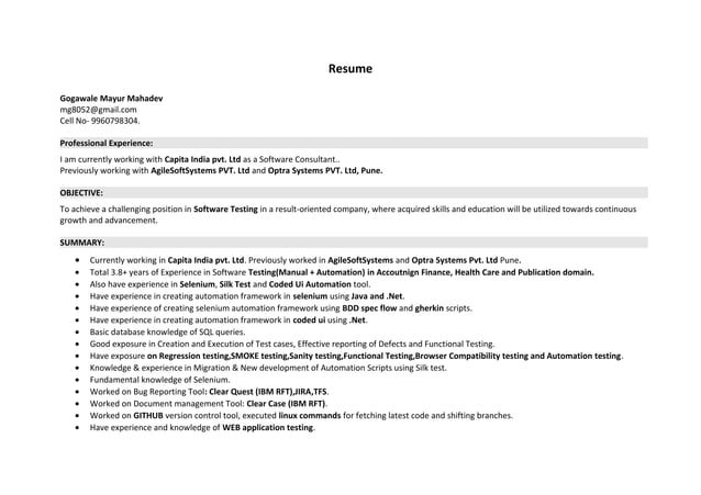 Mayur_Resume (2) (1) | PPT