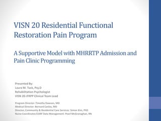 VISN20 Residential Functional Restoration Pain Program | PPTX