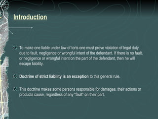 3013_Strict Liability.ppt mc mehta vs uoi, rylands vs flecther | PPT
