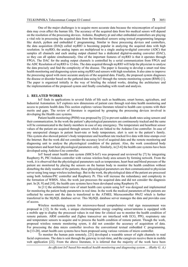 An efficient IoT based biomedical health monitoring and diagnosing ...